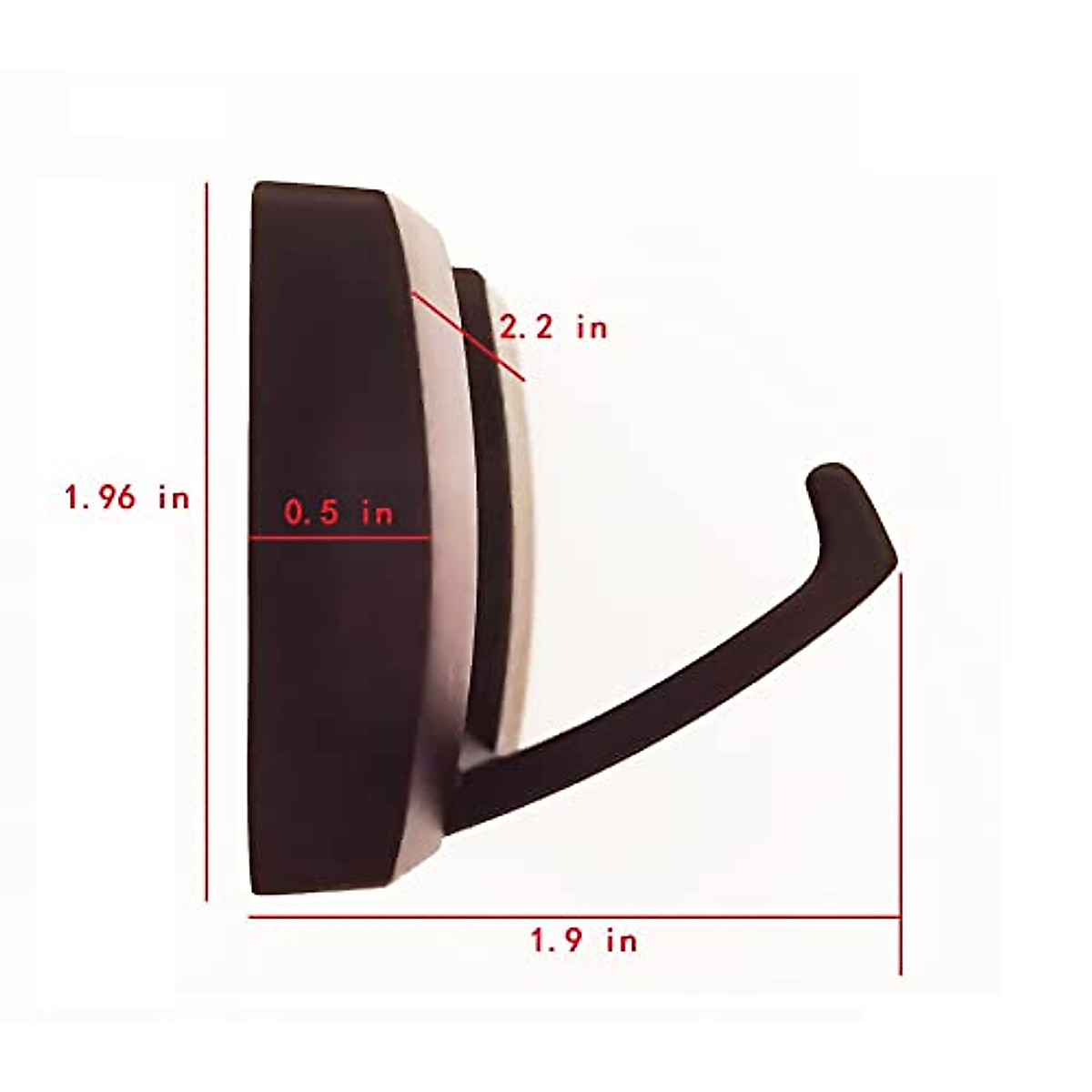 2 pcs Folding Wall Hooks Towel Hanger Coat Clothing Holder for Bathroom Bedroom (Black&Gold)