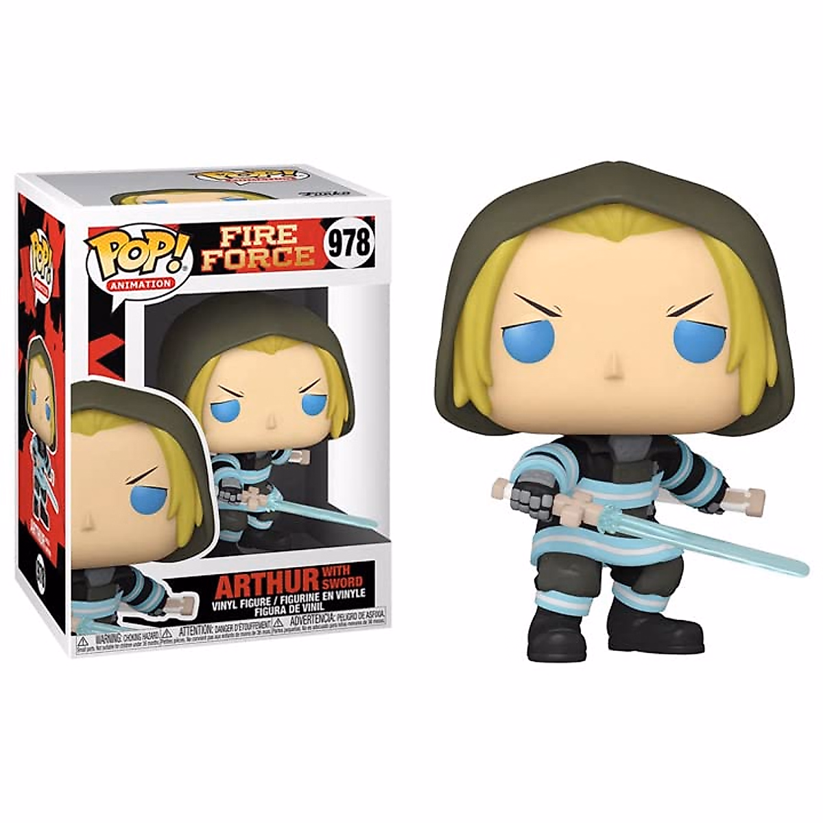 POP Fire Force Arthur with Sword Funko Pop Vinyl Figure (Bundled with Compatible Pop Box Protector Case) Multicolored 3.75 inches