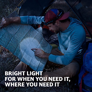 Headlamp Flashlight - Battery Powered LED Headlight for Adults - Zoomable, Super Bright & Comfortable - Outdoor Head Lamp for Hiking, Fishing, Hunting, Camping [3-AA Batteries Included]