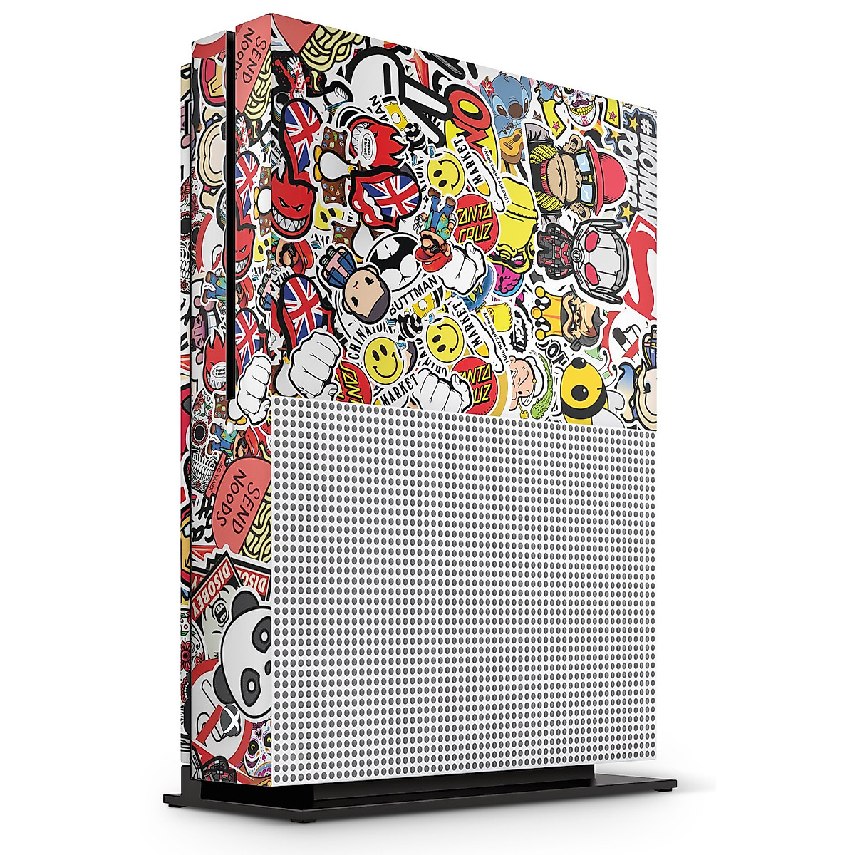 GNG Stickerbomb Skin Decal Sticker Compatible with Xbox One S Console + 2 Controller Skins