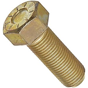 Steel Hex Bolt, Grade 9, Zinc Yellow-Chromate Plated Finish, Hex Head, External Hex Drive, 3/4" Length, Fully Threaded, 5/16"-18 Threads, Made in US (Pack of 25)