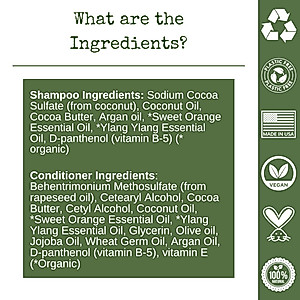 /liv/ Nature Shampoo Bar and Conditioner Set with Travel Case | Volume and Moisture for Dry Hair | Orange, Ylang Ylang, Argan Oil | Made in USA | 2-pk