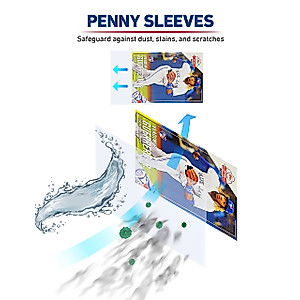 Professional Grade Penny Sleeves, Baseball, Basketball, Football, Pokémon, YUGIOH, MTG Card Holders and Protector Soft Sleeves 500 Count