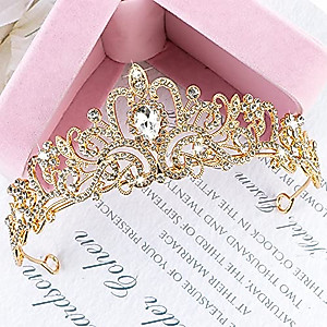 CIEHER Gold Tiara Crowns for Women Girls Princess Crown Tiaras for Women Tiaras for Girls Bridal Wedding Prom Quinceanera Birthday Crown Christmas Crown Gifts Hair Accessories for Women Girls