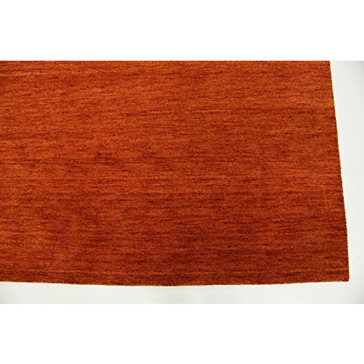 Unique Loom Solid Gava Collection 100% Natural Twisted Wool Modern Terracotta Area Rug (8' x 12')