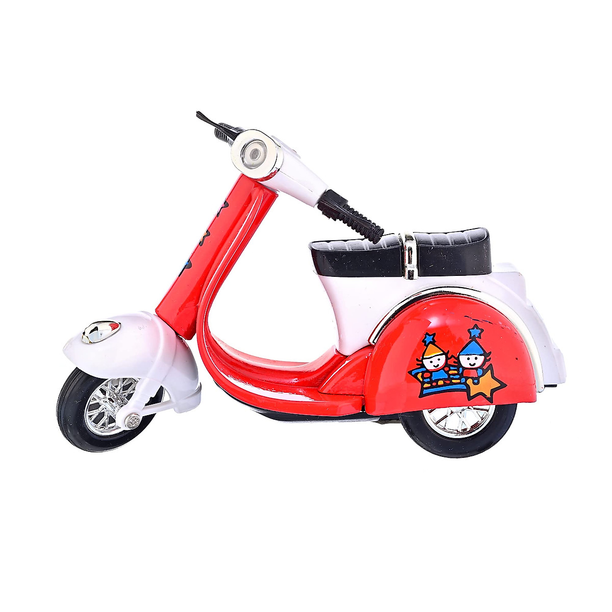 Pull Back Toy Vehicle Die Cast Scooter [3 Pack] Neon Colors Metal Scooter 4.5 Inches Long, Best Party Favor Prizes for Kids (3 Pack) Colors May Very