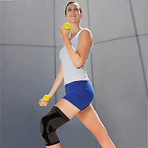 JIUFENTIAN Copper Knee Brace for Arthritis Pain and Support-Copper Knee Sleeve for knee pain Compression sleeve for Sports, Workout, Knee Pain Relief-Single(Medium)