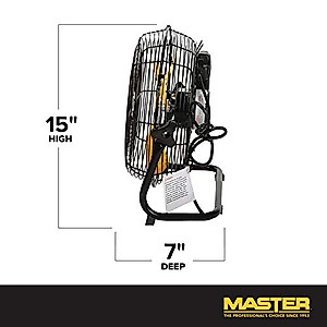 Master 12 Inch Industrial High Velocity Floor Fan - Direct Drive, All-Metal Construction with Steel-Coated Safety Grill, 3 Speed Settings (MAC-12F)