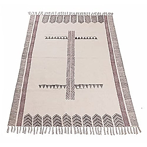 Custom size rug Beige Dining room rug Outdoor patio rug Indian dhurrie rug Square cotton rug Hallway runner rug Stair runner rug kitchen rug Living room rug Garden yoga mat