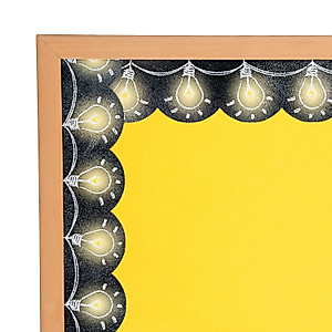 Fun Express Light Bulb Chalkboard Borders – Creative Interactive Educational Tool for Kids – Classroom Learning Craft Projects & Decorating Walls or Desks – Fun for Teachers Parents & Kids – 12 Pieces