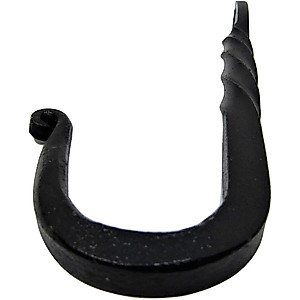 Black Antique Style Heavy Duty 5" Wrought Iron Forged Colonial Twisted Coat Hook