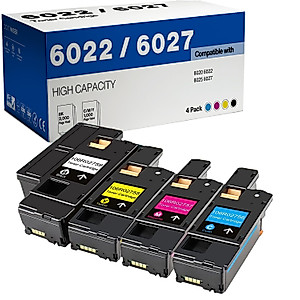 Do it Wiser Remanufactured Toner Cartridge Replacement for Xerox WorkCentre 6027 6025 Phaser 6022 6020 (1 Black 106R02759 1 Cyan 106R02756 1 Magenta 106R02757 1 Yellow 106R02758) 4Pack