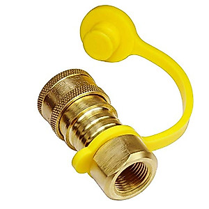 DOZYANT 3/8 Inch Natural Gas Quick Connect Fittings，LP Gas Propane Hose Quick Disconnect Kit, 100% Solid Brass
