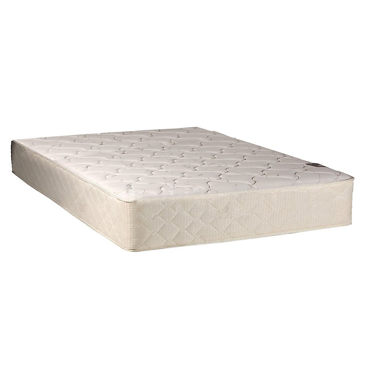 Mattress Solution Medium Plush Tight top Innerspring Mattress and 8" Wood Box Spring/Foundation Set, Full