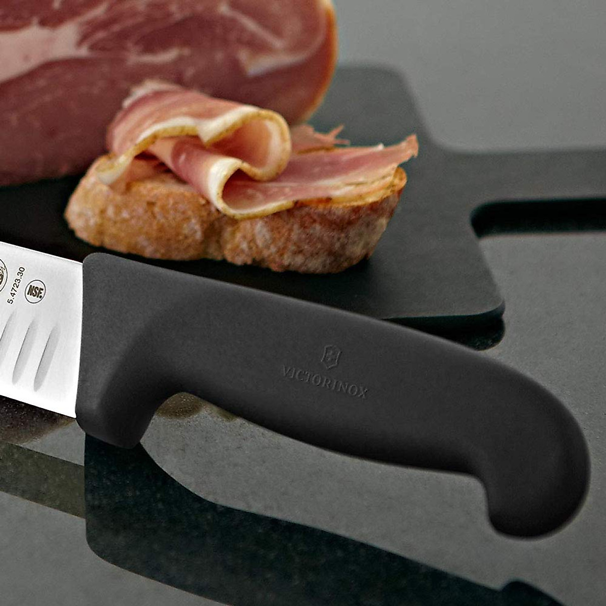 Victorinox 12-Inch Fibrox Pro Slicing Knife with Granton Blade, Quantity 2