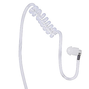 Pdflie 2 Pin M1 Throat Mic Headset with PTT Mic FBI Security Acoustic Tube Earpiece for Motorola Mag One BPR40 CLS1110 CLS1410 CP185 CP200 CP200D DLR1020 DLR1060 DTR650 DTR700 RDM2070D RDU4100 Radios
