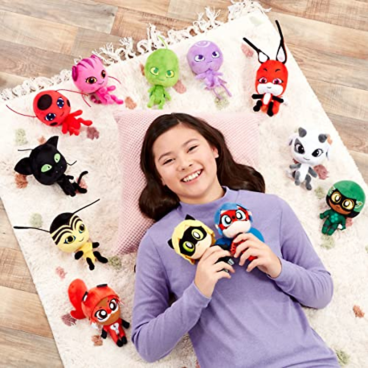 BANDAI Miraculous Kwami Ziggy Plush Toy from Tales of Ladybug and Cat Noir | 15cm Ziggy Soft Toy | Super Soft and Cuddly Toys Bring Their Favourite TV Show to Life