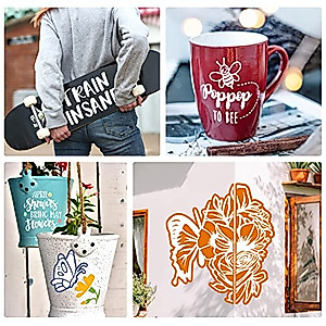 WRAPXPERT White Vinyl Permanent Adhesive Vinyl Roll Easy to Cut and Weed Waterproof Vinyl for Signs,Scrapbooking,Craft,Die Cutters(Glossy White,12" x30ft)