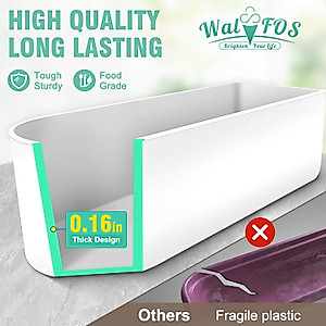Walfos Ice Cream Containers for Homemade Ice Cream - 1.6 Quart & 8 oz. Set, Bonus Sealing Bands Keeping Silicone Lids Airtight, Reusable Ice Cream Tubs, Stackable Freezer Storage Container - Green