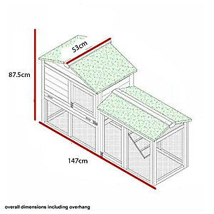BUNNY BUSINESS Rabbit Hutch Covers Over 20 Types Rabbit Hutches Rabbit Run Cover (Grove-UNI)
