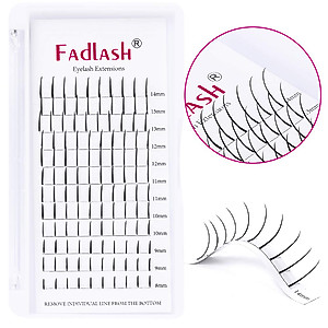 Spike Lash Extensions Mixed Tray Premade Spikes Eyelash Extensions Single Super Thick Eyelash Spikes Individual Lashes Fairy Eyelashes (C Curl, 8-14mm)