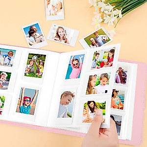 360 Pockets Photo Album for Fujifilm Instax Mini 12 11 9 8 40 Evo Instant Camera, For Polaroid Snap/PIC-300/Z2300/ SocialMatic Instant Cameras & Zip Instant Printer (Baby Pink)