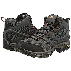 Merrell Men's Moab 2 MID GTX High Rise Hiking Boots, Beluga, 8.5