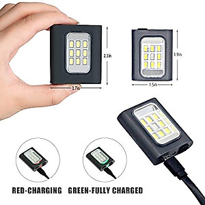 Yzoni Running Lights 2Pack, Safety Light with Strong Magnetic Clip for Runners, Small Lightweight Running Light USB Charging Cable for Night Running, Walking, Camping, Hiking, Outdoor Adventure