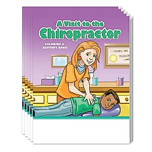 ZOCO - A Visit to The Chiropractor's Office - Educational Coloring Books (25 Bulk Pack, Without Crayons) - Chiropractor Supplies - Activities for Kids