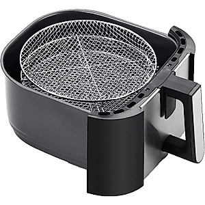 GoWISE USA 7-Quart Air Fryer & Dehydrator - with Ergonomic Touchscreen Display with Stackable Dehydrating Racks with Preheat & Broil Functions + 100 Recipes (Black/Stainless Steel)