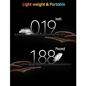 VILVA Portable-Monitor-for-Laptop - 15.6'' 1080P FHD IPS Display USB-C&HDMI Portable Monitor for Laptop with Cover and Speakers