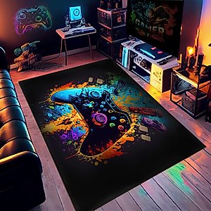 NEBOTON Gaming Rug - Game Room Rug for Boys Bedroom, Gamer Carpet for E-Sports Game Room or Living Room 60x40 inches