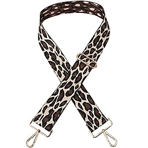 GINJKGO Purse Straps Replacement Crossbody - Bag Shoulder Strap for Handbags, Wide Crossbody Straps for Purses Guitar Style Leopard Pattern Gift for Her