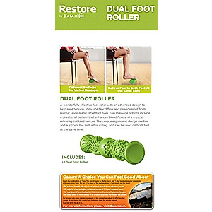 Gaiam Restore Dual Foot Massage Roller