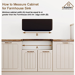 CASAINC 30-inch Kitchen Sink Black, Farmhouse Sink Fireclay Apron -Front Farmhouse Deep Single Bowl, Farmhouse Sink with Stainless Steel Bottom Grid and Kitchen Sink Drain