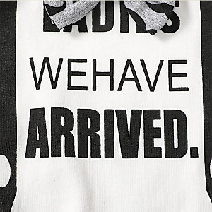 Aslaylme Baby Boy Matching Outfit Newborn Boy Twins Bodysuit Ladies We Have Arrived Romper (White,0-3 Months)