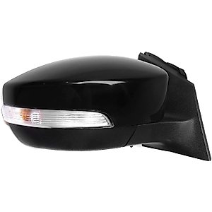 Kool Vue Passenger Side Power Non-Heated Mirror for Ford Focus 2012-2014 With Signal Light & Spotter Glass; Without Puddle Lamp Paintable 4-Door, Hatchback