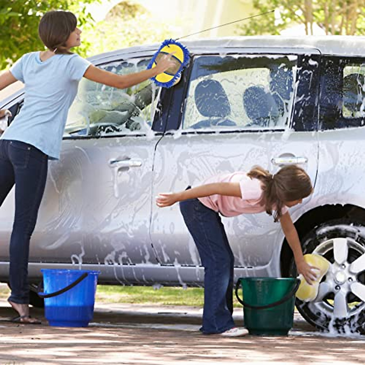 VICASKY Car Wash Mop Head Replacement Soft Microfiber Cleaning Mop Head Car Cleaning Brush Duster Not Hurt Paint Scratch Free Cleaning Tool for Washing Truck Car Wash Kit