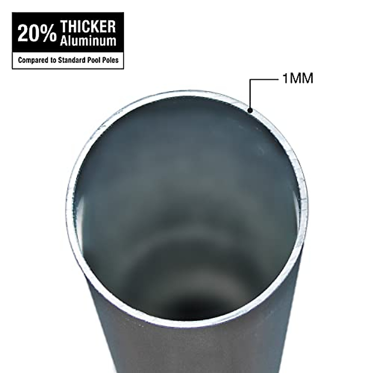 Poolmaster 21306 15 Foot Telescopic, Adjustable and Compact Aluminum Pole for Swimming Pool Cleaning, Commercial Collection, Silver