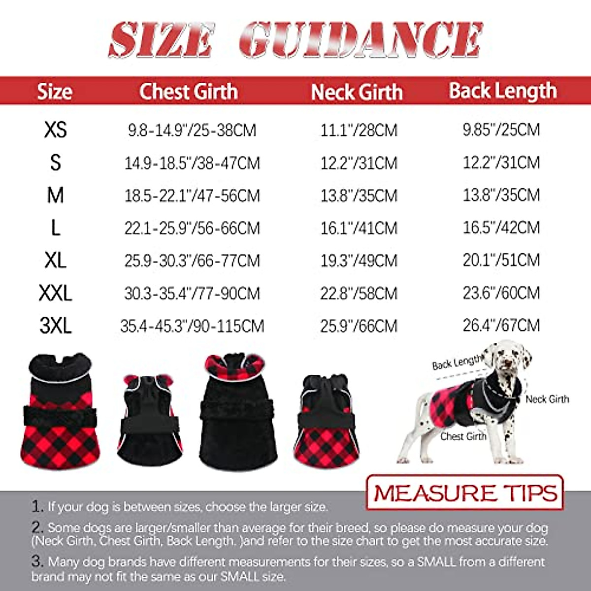 ROZKITCH Reversible Dog Winter Coat Vest, British Style Plaid Fleece Warm Christmas Clothes, Warm Reflective Cold Weather Dog Jacket with Harness Hole for for Small Medium Large Dogs Puppy 3XL