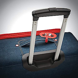 American Tourister Disney Softside Luggage with Spinner Wheels, Minnie Mouse Denim, Checked-Large 28-Inch