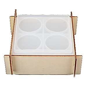 Multilayer Storage Box Mold Set Silicone Trinket Organizer Holder Mold Stackable Flexibility and Durable Use Molds to Make Unique Jewelry Box, Lipsticks Holder Organizer