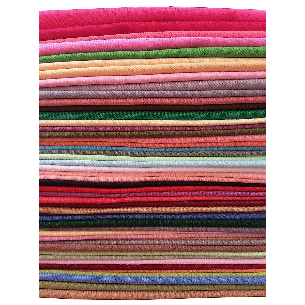 longshine-us 25pcs 12inchx 12inch Solid Candy Colors Premium Cotton Craft Fabric Bundle Squares Patchwork Lint DIY Sewing Scrapbooking Quilting Dot Pattern Artcraft