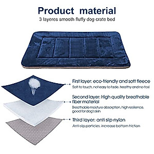 Hero Dog Extra Large Dog Bed Crate Pad Mat Soft Kennel Pads 48 in Non Slip Washable Dog Mattress Pet Beds Cushion for Pets Sleeping Mats