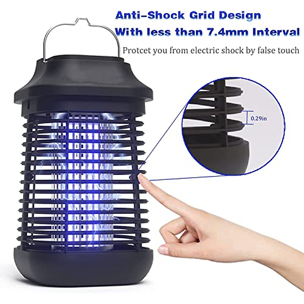 Bug Zapper,2 in 1 Bug Zapper Indoor,High Powered Waterproof Mosquito Zapper for Outdoor and Indoor,4200V Electronic Mosquito Trap for Home, Garden