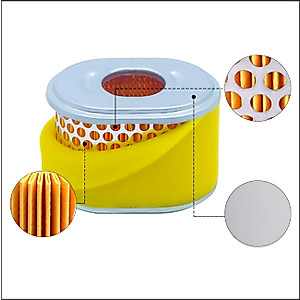 UAUS 6 Pcs Air Filter Cleaner Element Fits 5.5HP & 6.5HP Honda GX160 & GX200