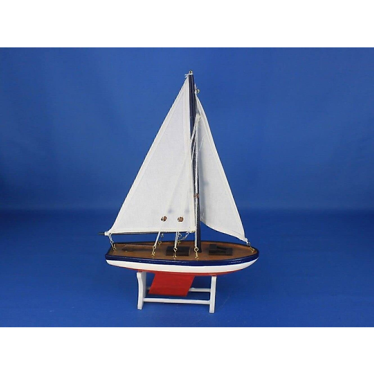 Hampton Nautical It Floats 12" American Floating Sailboat Hampton Nautical Model Ship, Fully Assembled (Not a Kit)