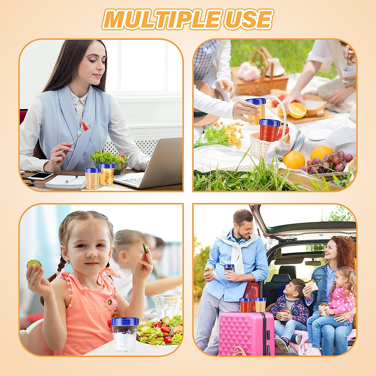 Mckinu 12 Pack Salad Dressing Container: Salad Dressing Container to Go - Dressing Containers with Lids Reusable Sauce Containers for Lunch Boxes Picnics and Travel