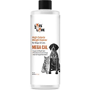 Mega Cal - High Calorie Dog Weight Gainer Supplement, Supports Healthy Weight Gain & Weight Management in Dog Food (Thomas Labs Earlier) 16 fl oz