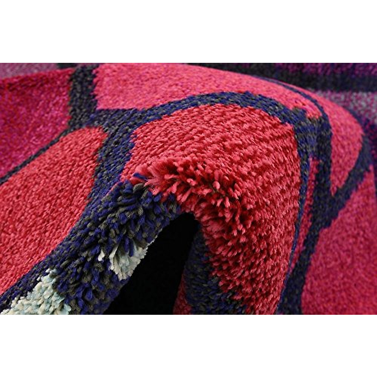 Unique Loom Estrella Collection Geometric, Abstract, Colorful, Modern, Mosaic Area Rug, 7 x 10 ft, Multi/Blue